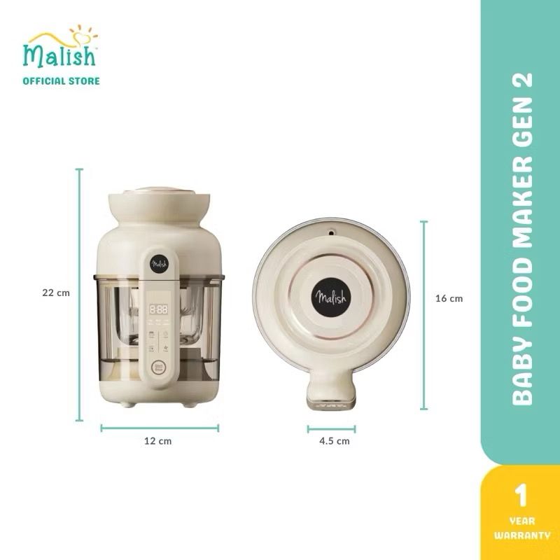 Malish Smart Multi-Functional Baby Food Processor Gen 2 – Nyusoo
